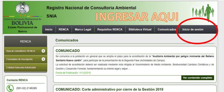 Renca Bolivia Requisitos Bolivia 2023